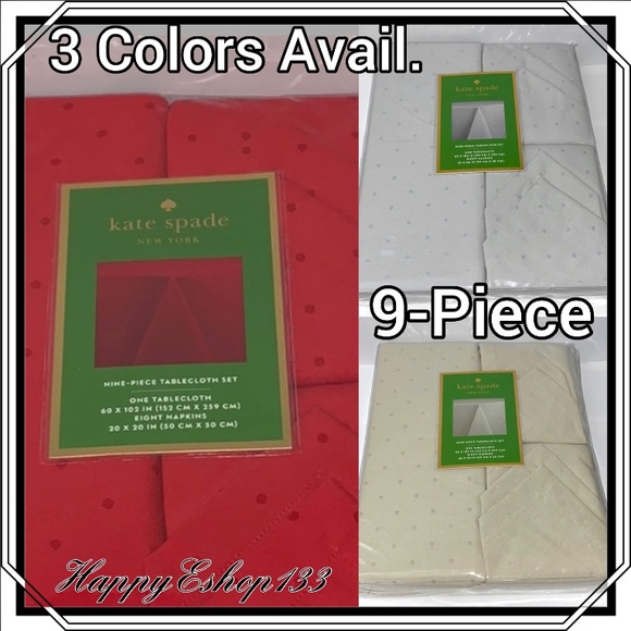 kate spade | Dining | Kate Spade Tablecloth Set 9piece Including 8 ...